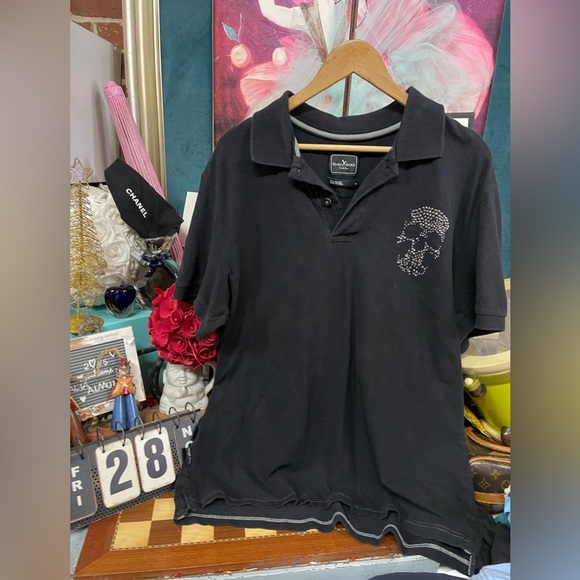 Marc Ecko | Shirts | Marc Ecko Shirts Marc Eck Cut Sew Black Gray Skull ...